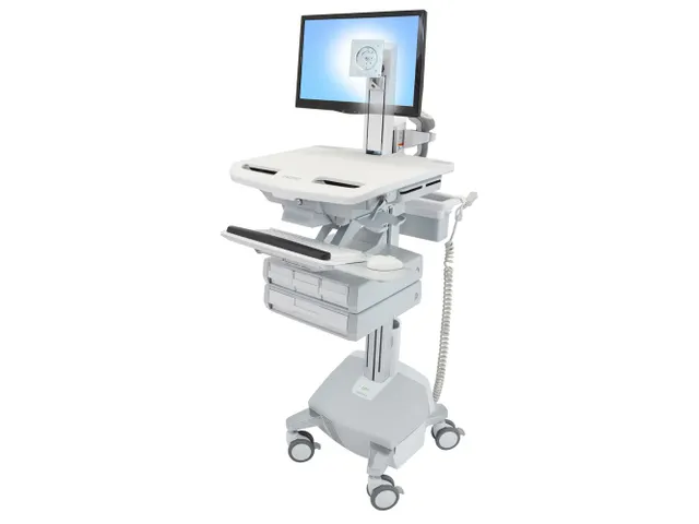 Ergotron Medische Trolley StyleView Cart met LCD Pivot LiFe Powered 4 Laden