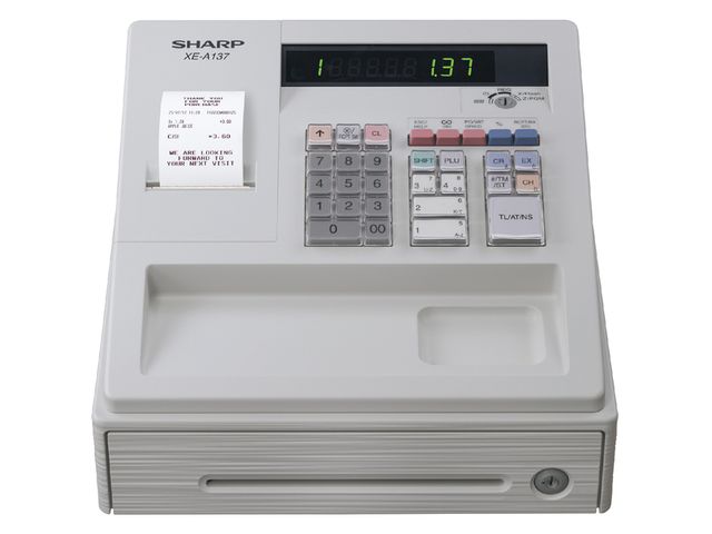 Kassa Sharp XE-A137WH wit