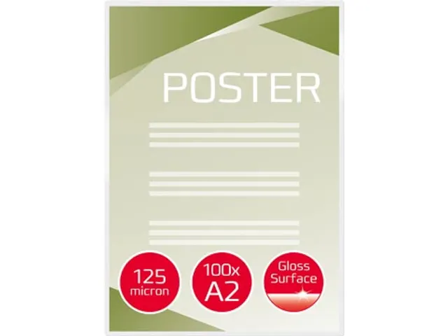 GBC Document pochette à plastifier ft A2, 250 microns (2 x 125 microns),