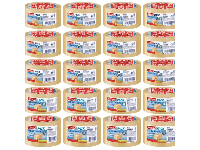 Tesa Verpakkingstape Extra Strong 50mmx66m transparant Voordeelbundel