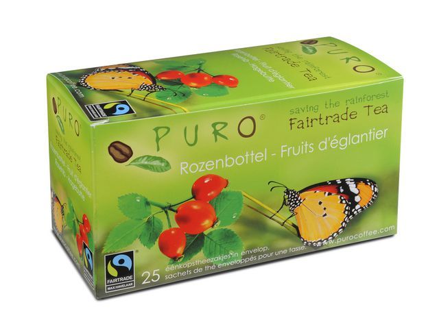 Puro Thee Rozebottel 2 Gr, 6 X 25 Envelop | DiscountOffice.nl