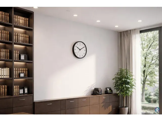 Maul wandklok Drip quartz 255 cm kunststof zwart