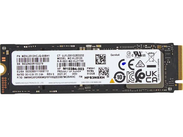 HP 512GB PCIe-4x4 NVMe M.2 SSD, 512 GB, M.2