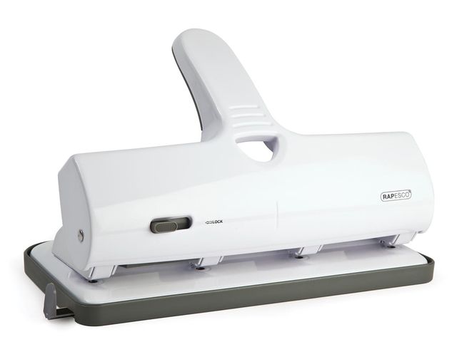 Rapesco perforator ALU 40 Heavy Duty 4-gaats, wit | DiscountOffice.nl