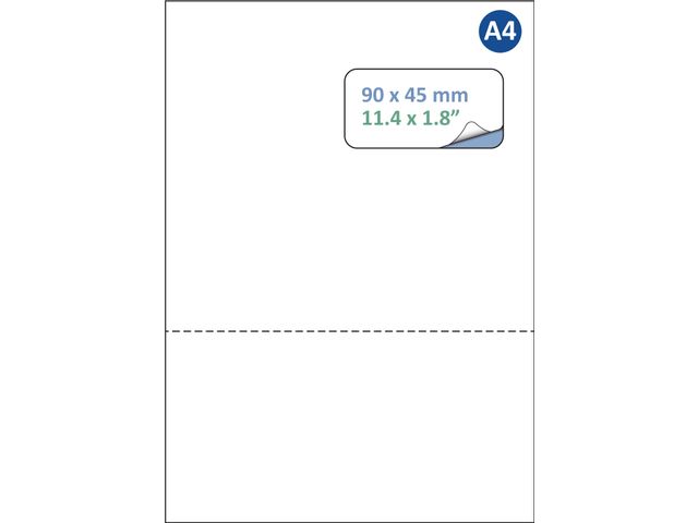 Rillprint Pakbon label A4 90x45mm 1000 Vel | DiscountOffice.nl