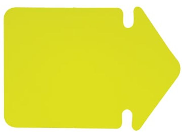 Folia Etiketten Fluokarton, 24cm, Fluo Geel (Pijlen) | DiscountOffice.nl