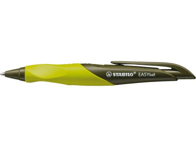 Balpen Stabilo Easyball Rechtshandig Olijf/ Limoen | DiscountOffice.nl