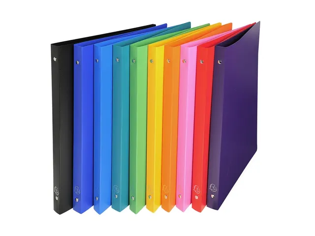 Exacompta Ringmap 4 ringen 15mm ondoorschijnende polypropyleen A4 Assorti