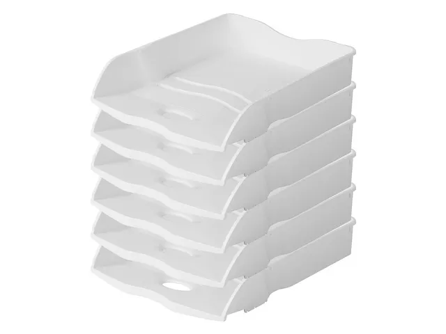 Brievenbak HAN Re-LOOP A4/C4 wit doos 6 stuks Stapel- en nestbaar