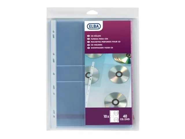Elba Showtas Voor Cd/dvd En Blu-Ray A4 9-gaats Glashelder Kunststof