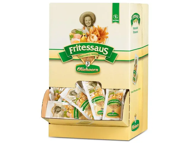 Oliehoorn Fritessaus 20 ml 35% glutenvrij doos van 198 zakjes