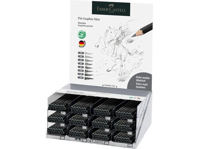 Faber Castell Display Grafietpotlood Pitt Mat POS 2001 144 stuks ...