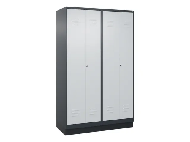 C-Plus-P locker voor scheiding van kleding,HxBxD 1950x1200x500mm,4vak