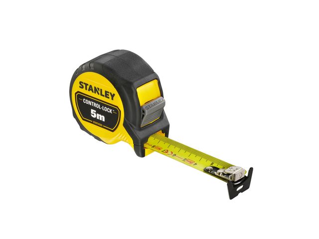 Rolmaat Stanley Control-Lock 5 meter 25mm | DiscountOffice.nl