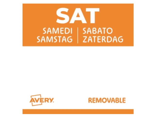 Etiket Avery HACCP zaterdag oranje 25x25mm 1000 stuks