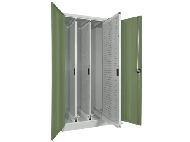 DiscountOffice verticale kast cil.slot 1950x1000x600mm RAL7035 front ...