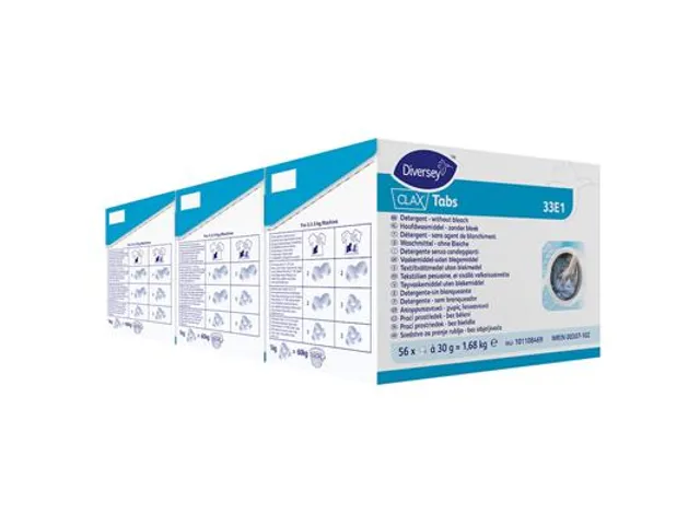 Diversey Clax Clax Tabs 33E1 3x56 stuks Krachtige wastablet zonder bleek