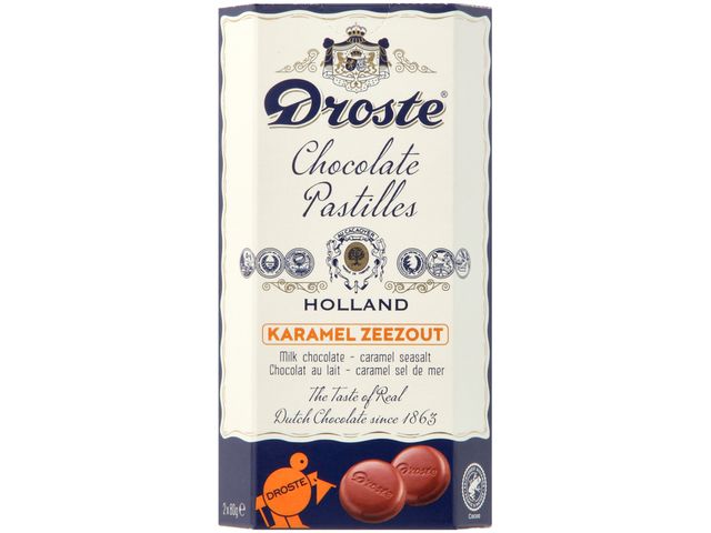 Chocolade Droste duopack pastilles melk karamel zeezout 160gr ...