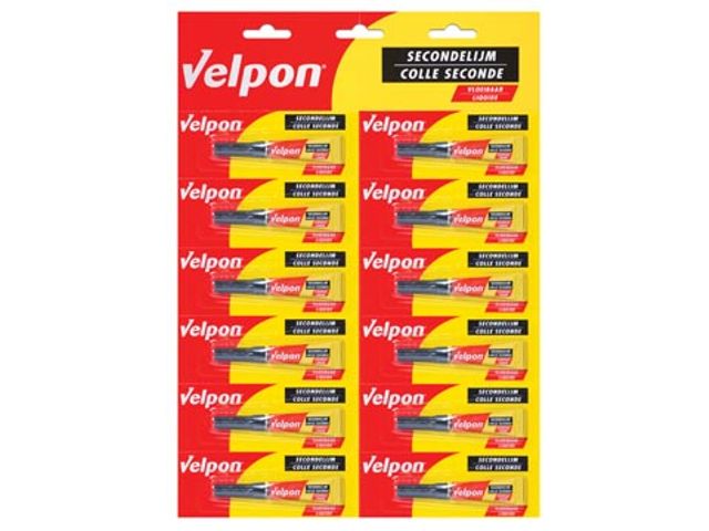 Velpon Secondelijm 2 Gr Display Van 12 Stuks | DiscountOffice.nl