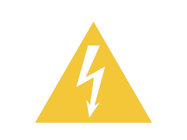 Pictogram bordje Djois Waarschuwing: elektrische spanning 150x133mm Ge