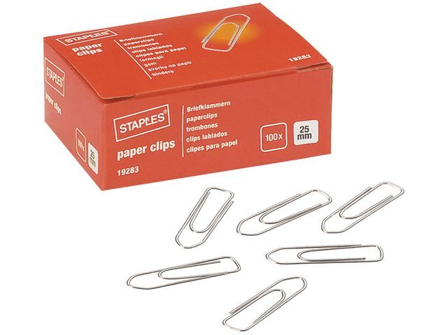 DiscountOffice Paperclip 25mm Zilver | DiscountOffice.nl