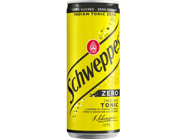 Schweppes Indian Tonic Zero frisdrank blikje van 33 cl pak à 24 stuks