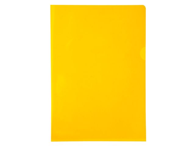 Exacompta 100 L-Mappen A4 Gladde Pvc Geel Sterke Kwaliteit 0.13mm