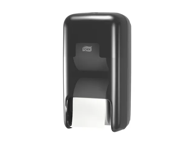 Tork OptiServe Hulsloos 2 Rol Toiletpapier Dispenser Duo Verticaal Zwart