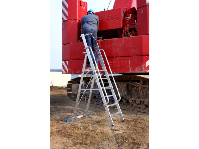 DiscountOffice Ladder Aluminium Bordes 1.40m 6Treden Incl.Bordes ...