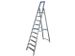 DiscountOffice Ladder Aluminium Bordes H 2 35M 10Treden Incl. Bordes ...