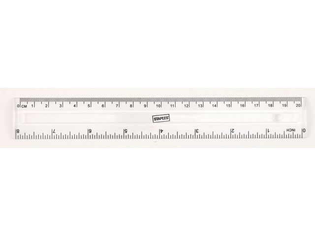 DiscountOffice Liniaal, barstbestendig, 20 cm / 8 inch, transparant ...