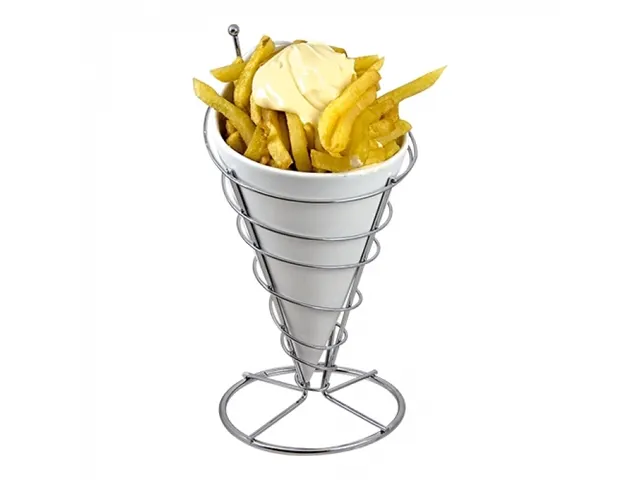 Emga Porseleinen Frietzak met standaard