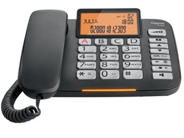 Gigaset DL580 Vaste Telefoon Grote Toetsen Zwart