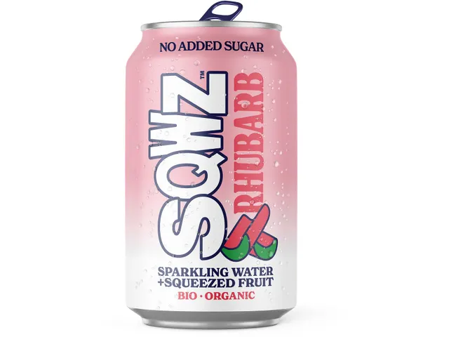 Sqwz Frisdrank Rhubarb BIO Blik 33 CL Pak 12 Stuks