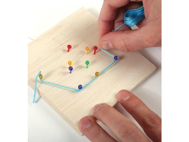 Graine Créative String Art set, 10 x balsa houtplankje + modellen