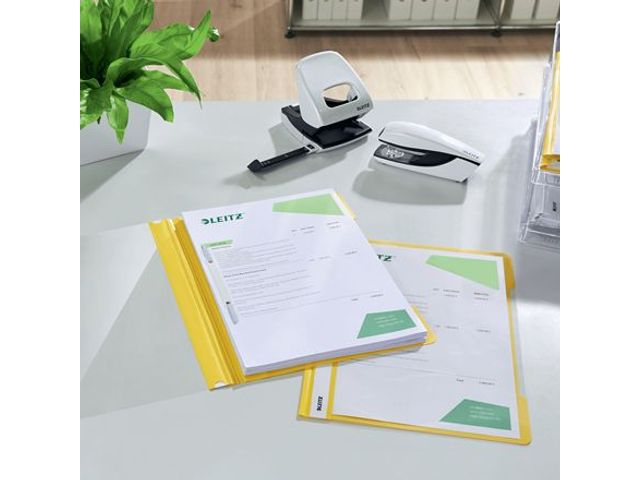 Snelhechter Leitz 4191 standaard A4 PVC geel | DiscountOffice.be