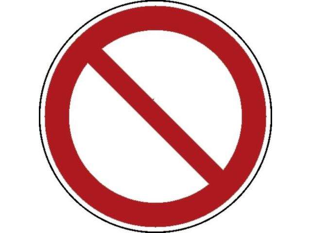 DiscountOffice verbodsbord algemeen verbod wandbord aluminium standaard ...