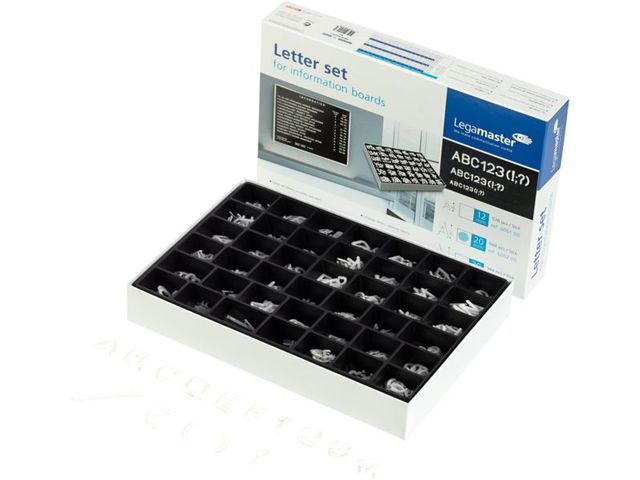 Letter/cijferdoos Legamaster tbv letterbord 20mm 560stuks