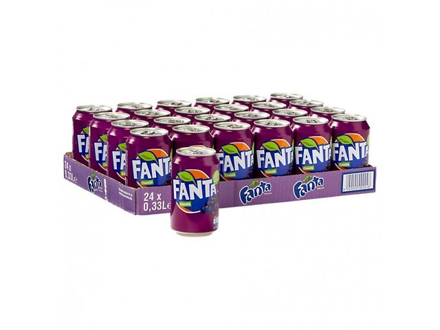 Frisdrank Fanta Cassis 0,33L blik/pak 24 | DiscountOffice.nl