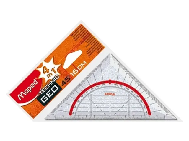 Geodriehoek Maped 277747 16cm 45 Graden Transparant
