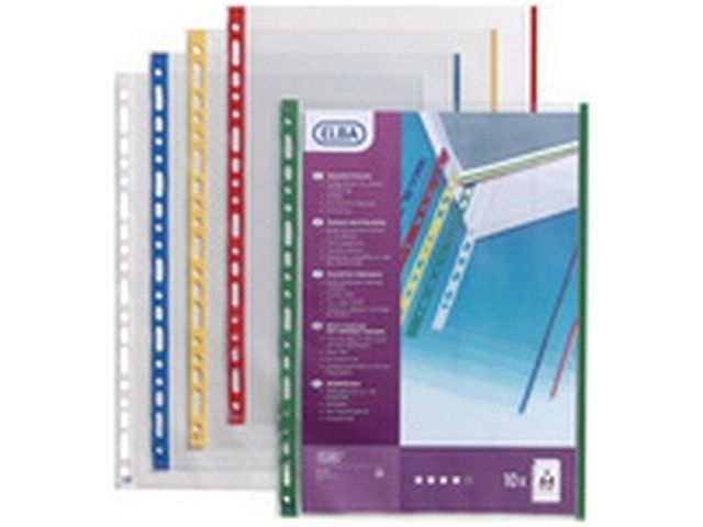Elba Showtas Gekleurde Rand A4 11-Gaats Glashelder Kunststof Groen ...