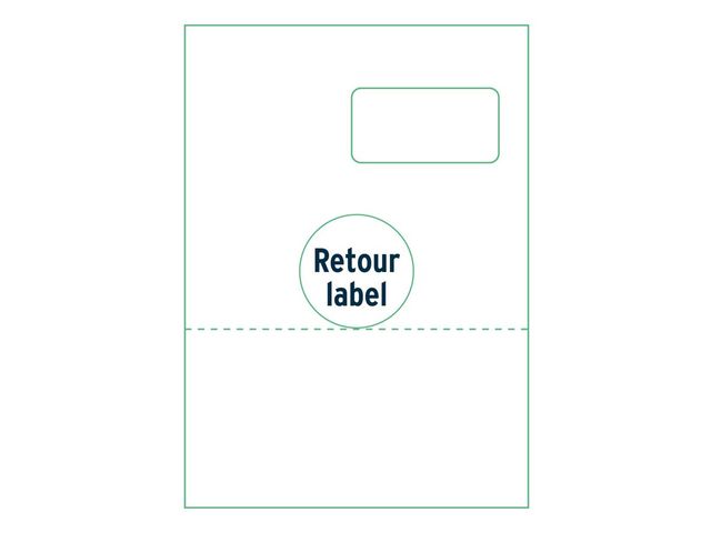 Rillprint Pakbon label A4 90x45mm 100 Vel | DiscountOffice.nl