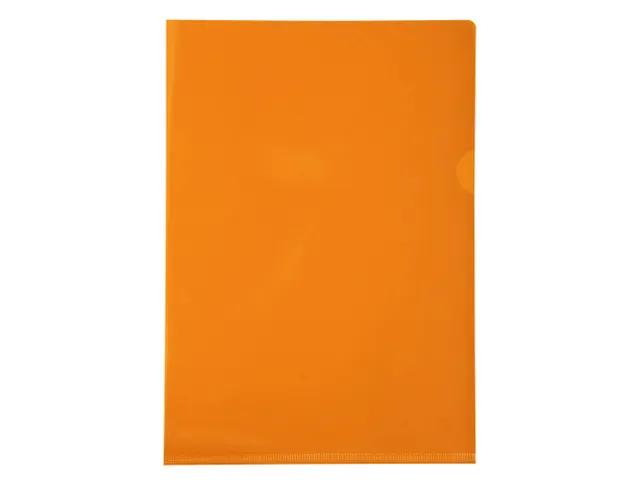 Exacompta 100 L-Mappen A4 0.13mm Gladde Pvc Oranje Sterke Kwaliteit