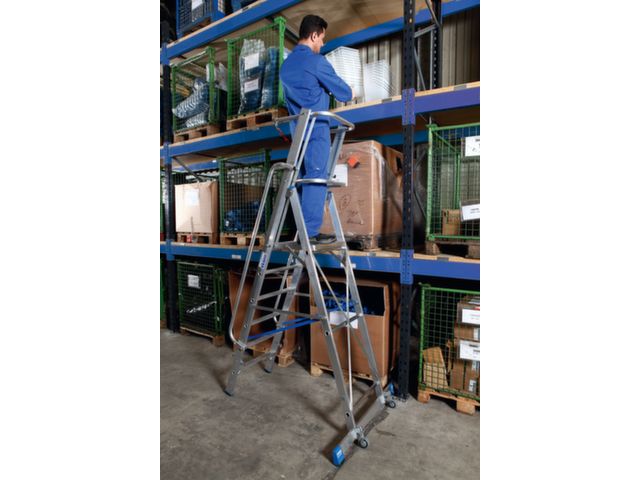 DiscountOffice Ladder Aluminium Bordes 1.40m 6Treden Incl.Bordes ...