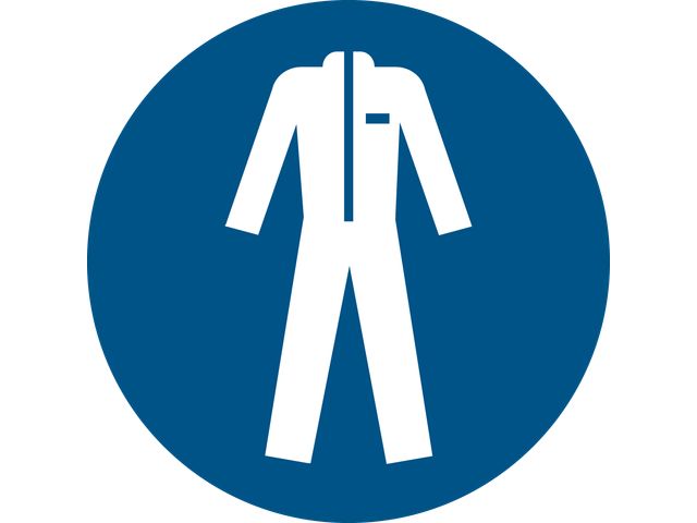 Tarifold Pictogram bordje Beschermende werkkleding verplicht Ø 200mm ...