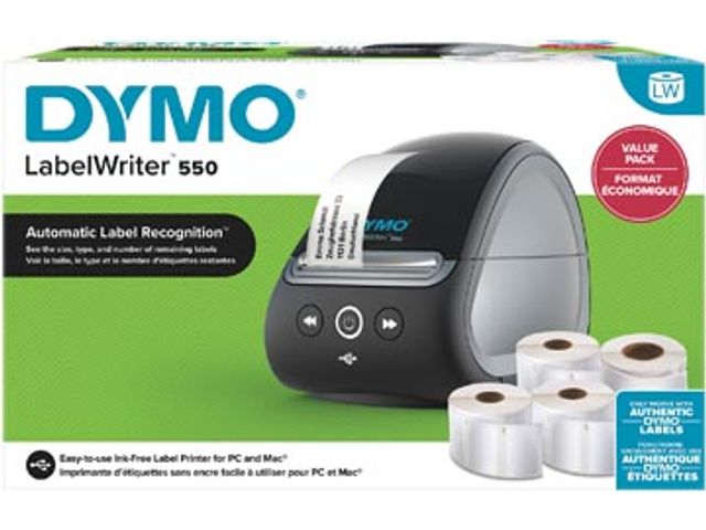 Dymo Labelwriter 550-Labelprinter Met 4 Rollen Labels