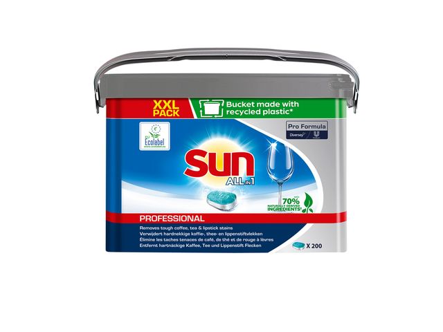Vaatwastabletten Sun Professional Pro Formula All-in-one XXL 200 stuks