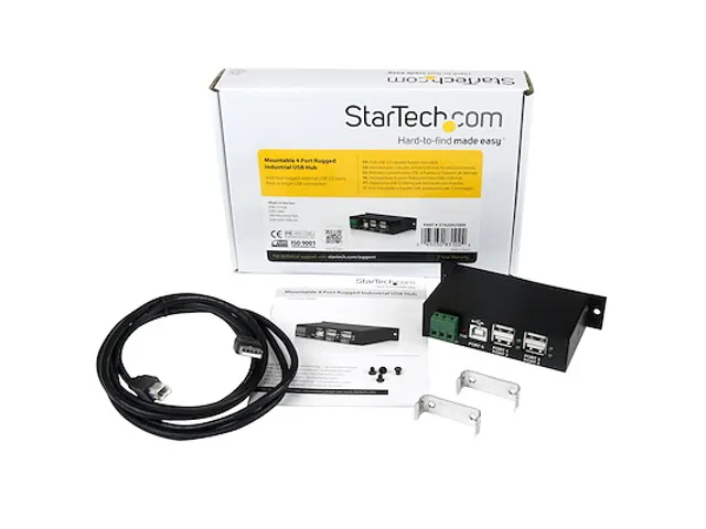 Startech.com 4-Port USB 2.0 Hub - Metalen Industriële USB-A Hub