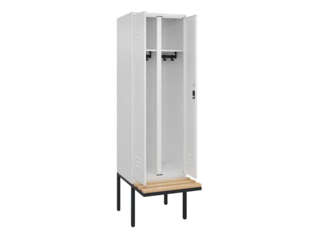 C-Plus-P locker voor scheiding van kleding,HxBxD 2120x600x815mm,2vak