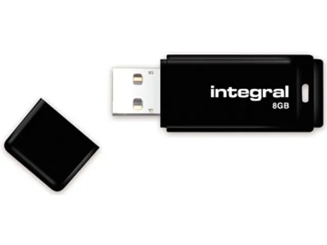 Integral clé USB 2.0, 8 Go, noir
